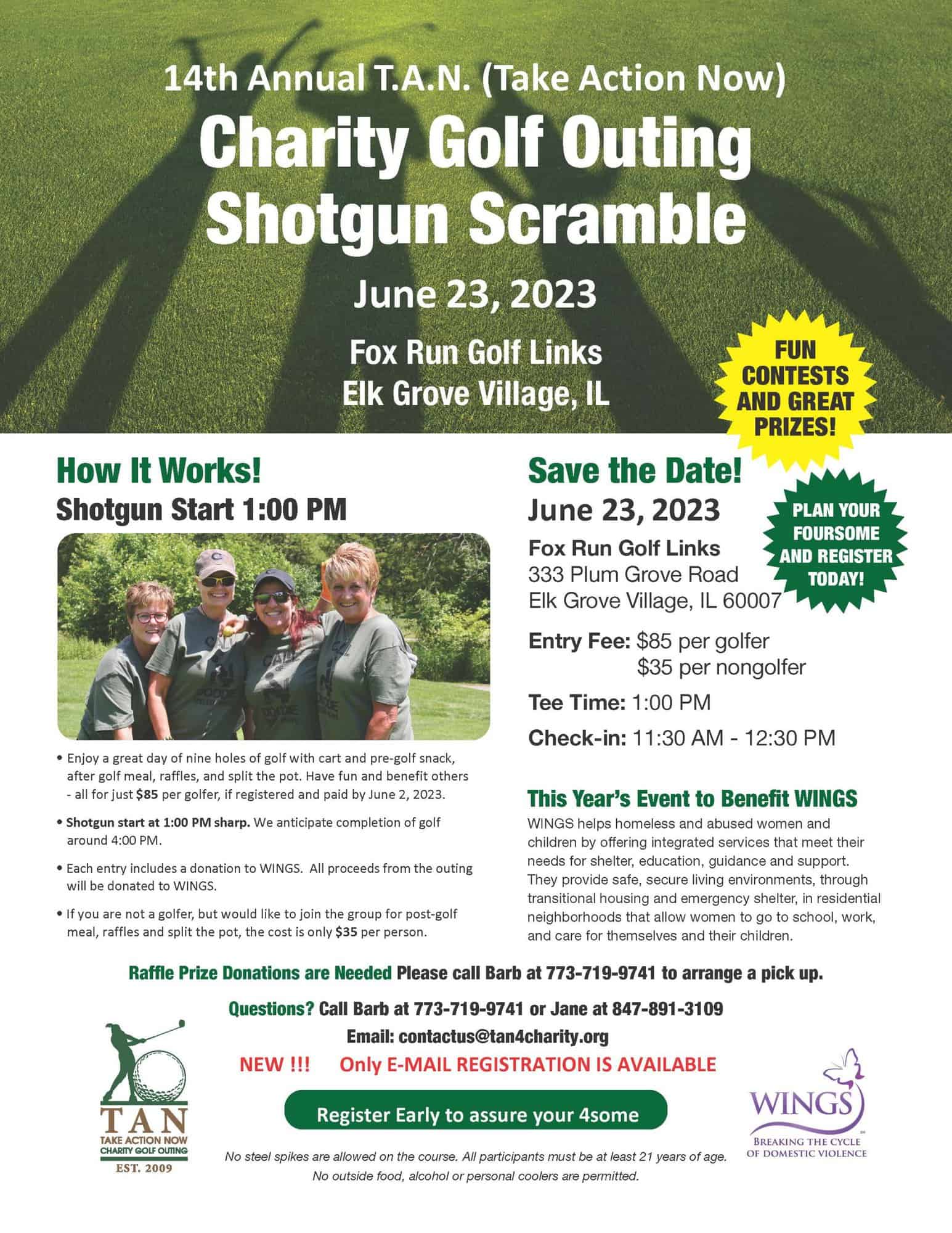 14th Annual TAN Charity Golf Outing | WINGS Program