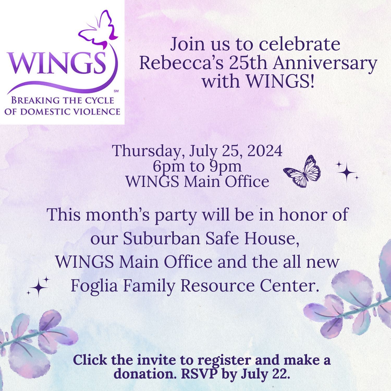 Rebecca's 25th Anniversary Celebration | WINGS Program