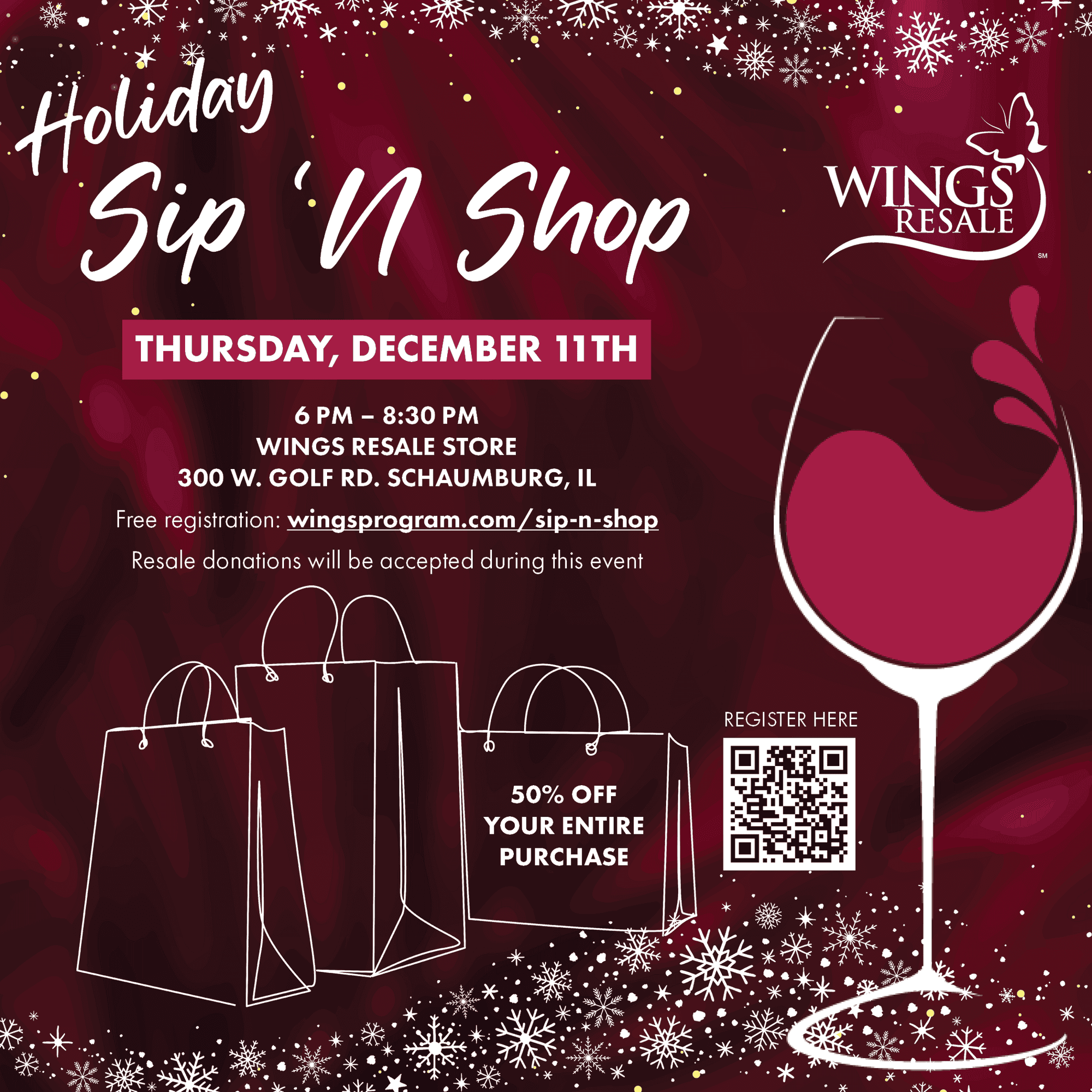 Holiday Sip 'N Shop | WINGS Program